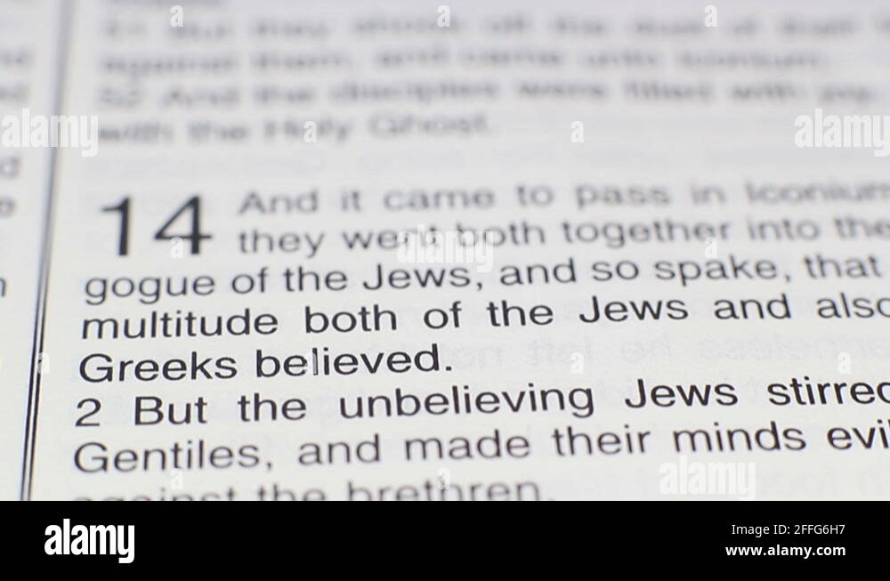 Overview Of The Pages In The Bible Stock Video Footage - Alamy