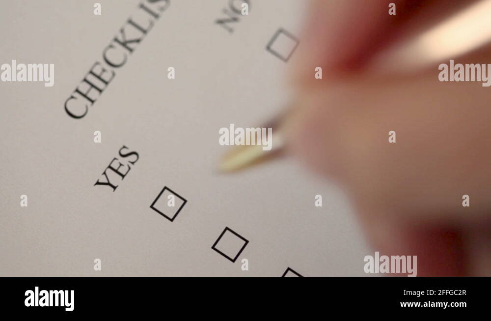 Approved checklist Stock Videos & Footage - HD and 4K Video Clips - Alamy