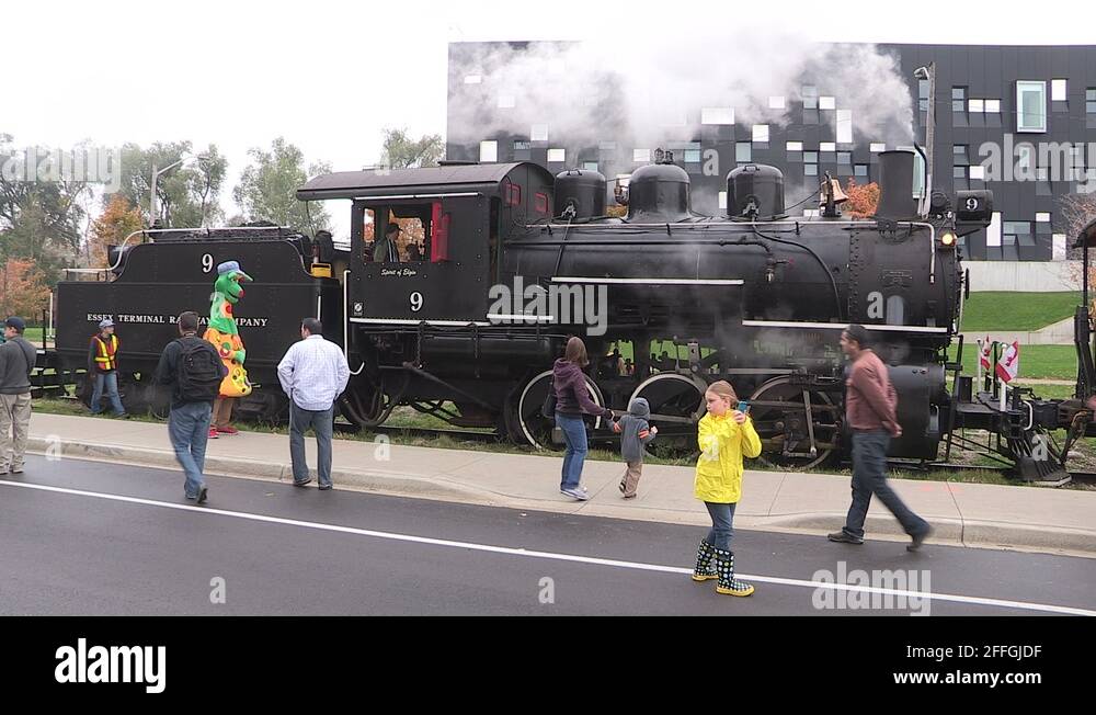 Waterloo central railway heritage steam locomotive powered train Stock ...