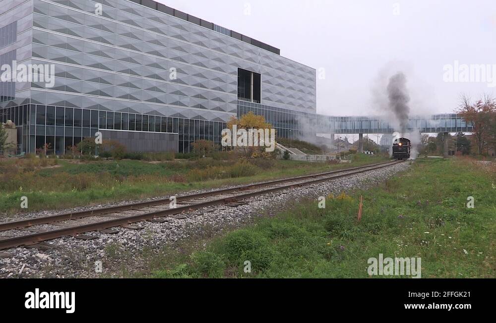 Waterloo central railway heritage steam locomotive powered train Stock ...