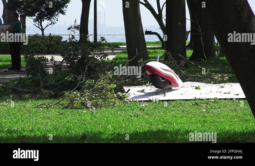 Wreckage Of Airplane Wing And Landing Gear At Crash Site 4K Stock Video ...