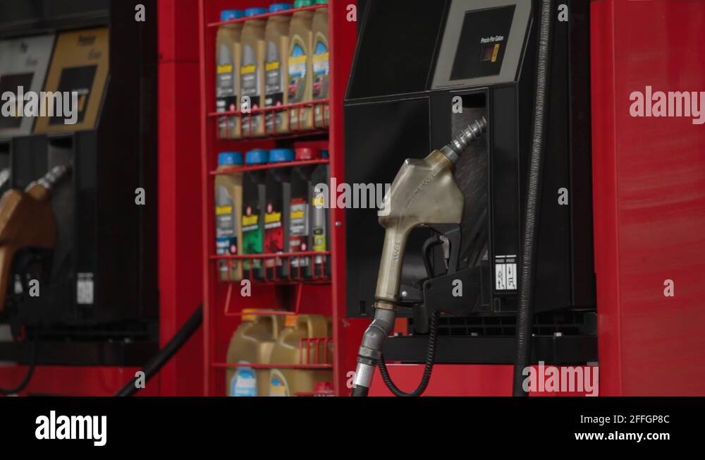 A petrol pump at a texaco petrol station Stock Videos & Footage - HD ...