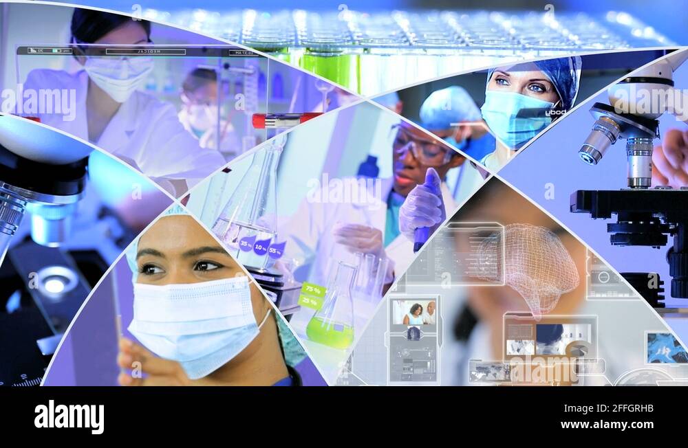 genetic motion graphics laboratory medical technology touchscreen ...