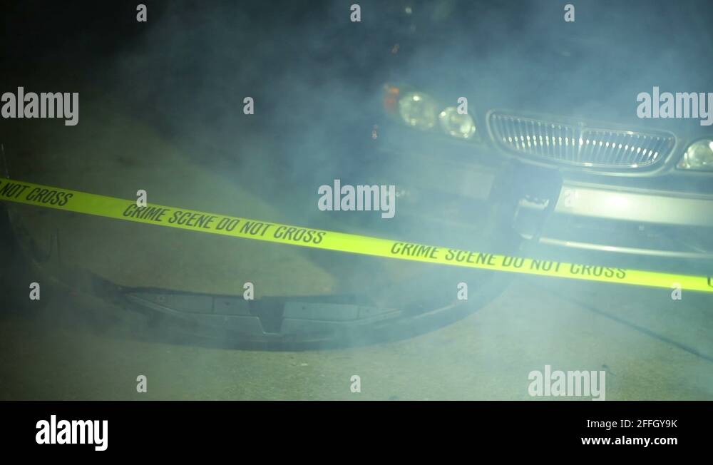 car crash crime scene Stock Video Footage - Alamy
