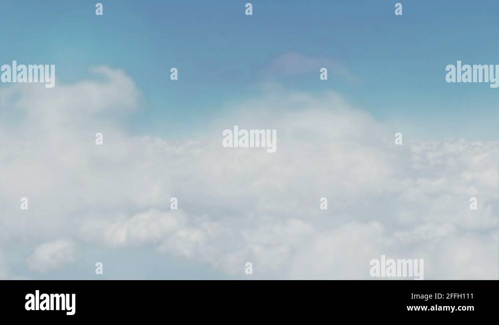 Realistic flight over clouds. 4K seamless looping animation Stock Video ...