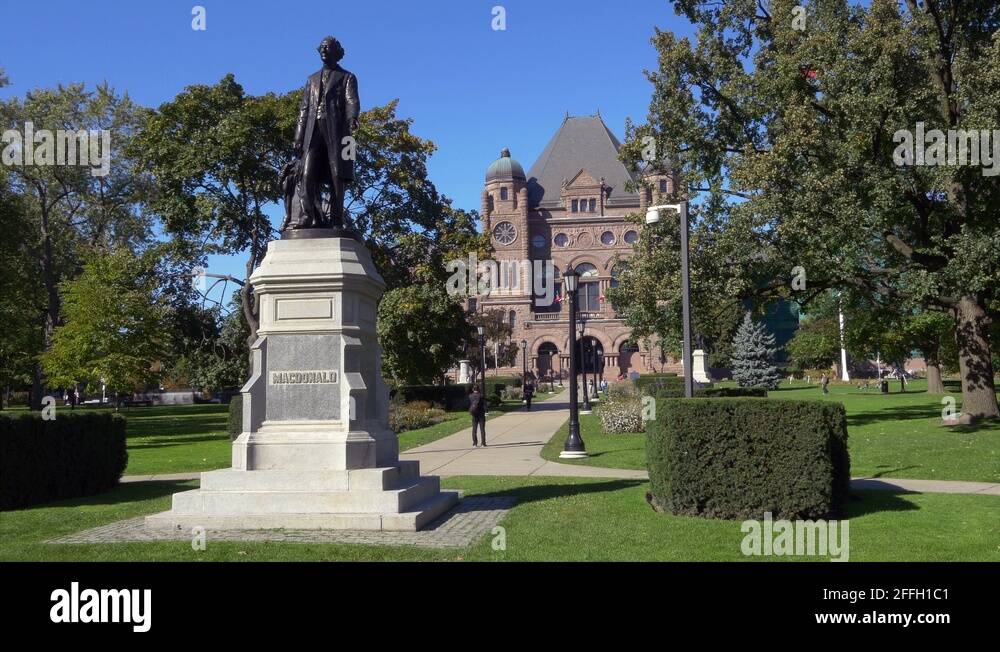 Statue of Sir John A. Macdonald - Queen's Park - Toronto Canada Stock ...
