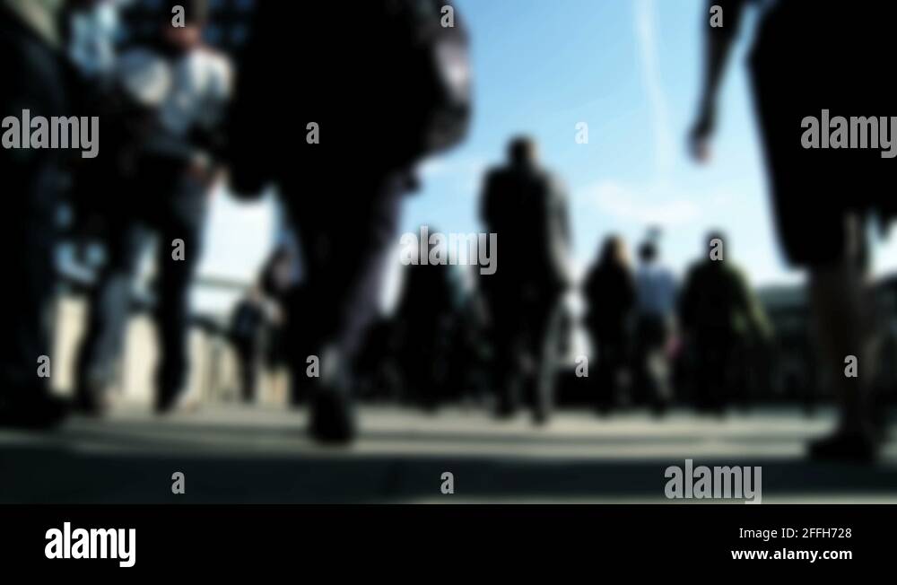 Commuters walking people business working workers travel crowd hectic ...