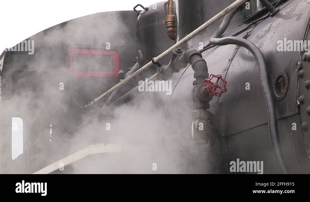 Waterloo central railway heritage steam locomotive powered train Stock ...
