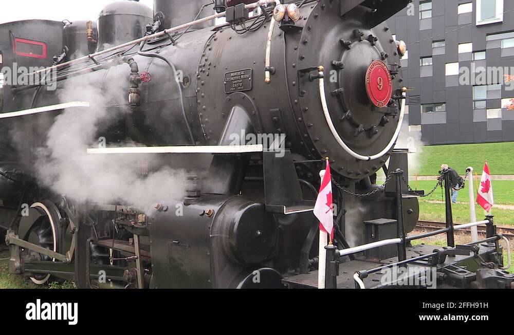 Waterloo central railway heritage steam locomotive powered train Stock ...