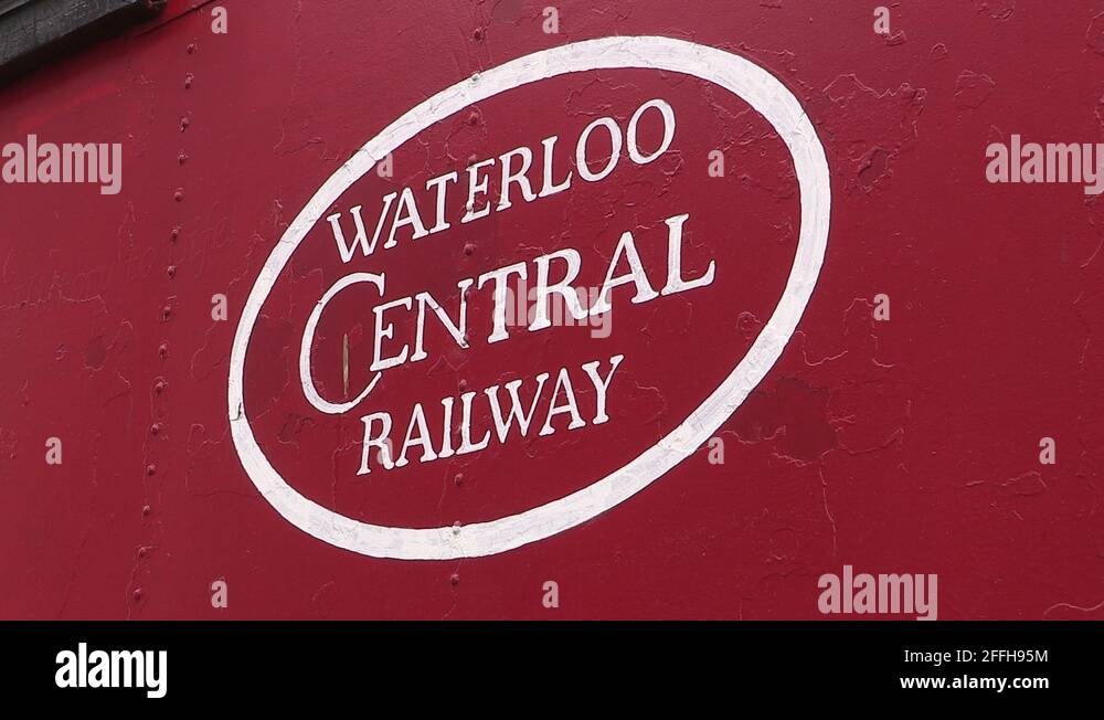 Waterloo central railway heritage steam locomotive powered train Stock ...