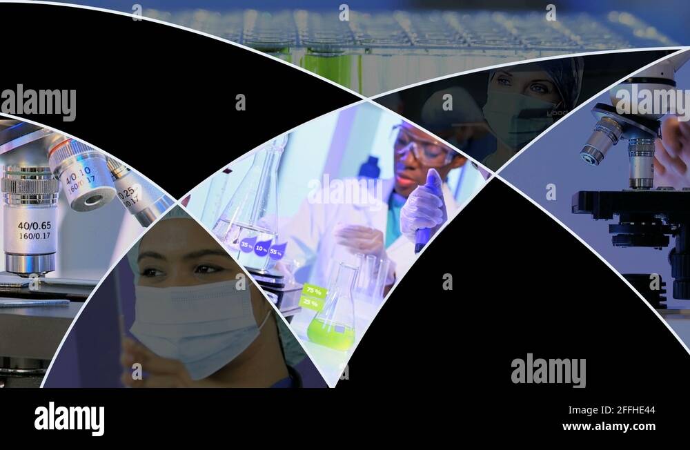 blood motion graphics laboratory microscope technology touchscreen ...