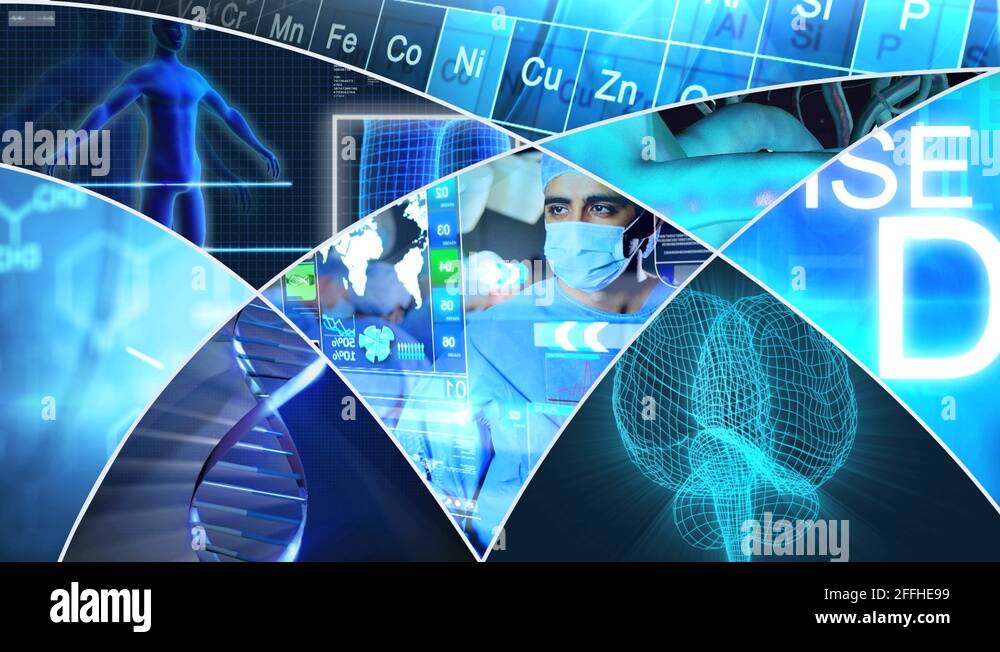 Asian blood motion graphics laboratory microscope technology ...