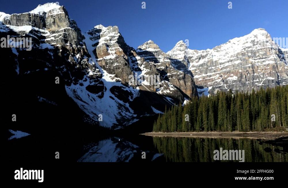Unpolluted Pure Scenic Landscape Environment Lake Moraine British ...