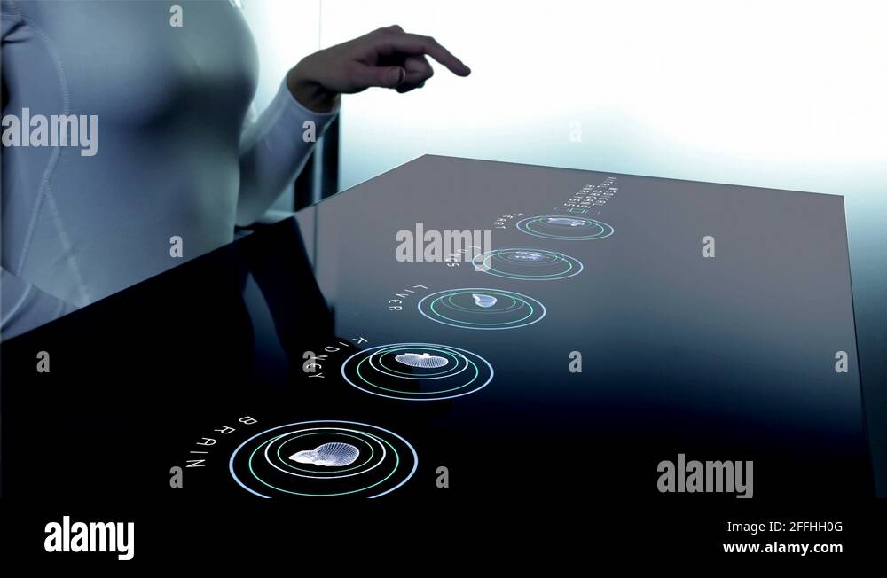 motion graphics healthcare medical science touchscreen hands lungs 3D ...