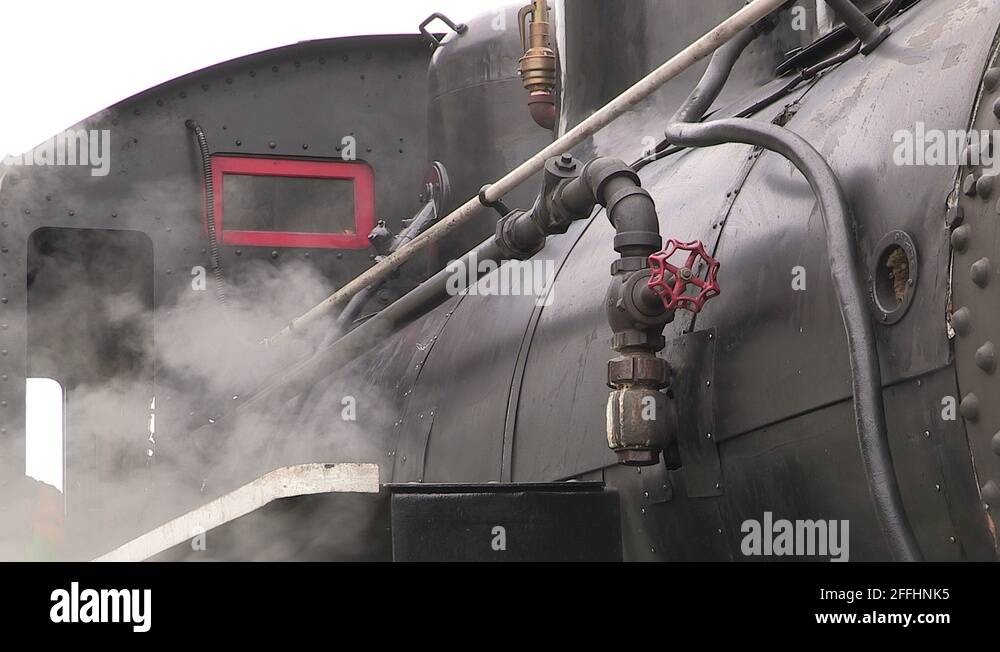 Waterloo central railway heritage steam locomotive powered train Stock ...