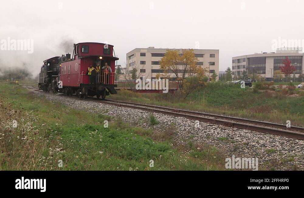 Waterloo central railway heritage steam locomotive powered train Stock ...