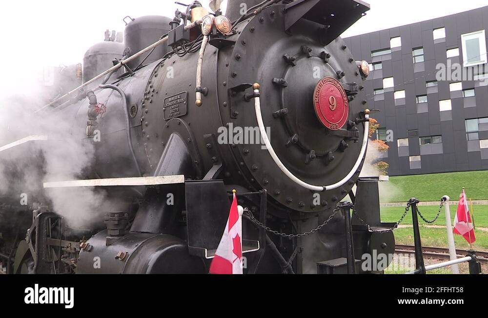 Waterloo central railway heritage steam locomotive powered train Stock ...