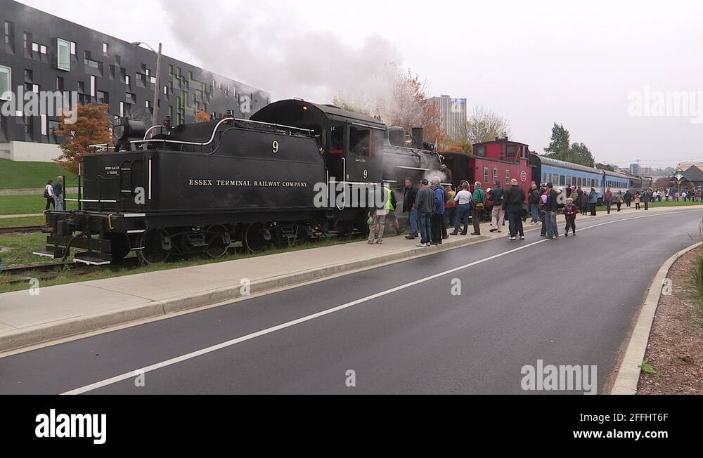 Waterloo central railway heritage steam locomotive powered train Stock ...