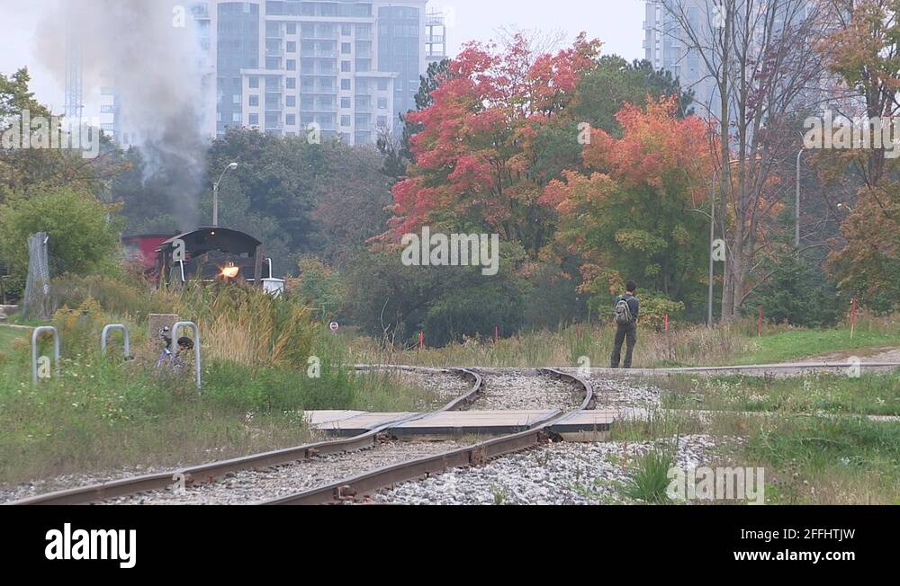 Waterloo central railway heritage steam locomotive powered train Stock ...
