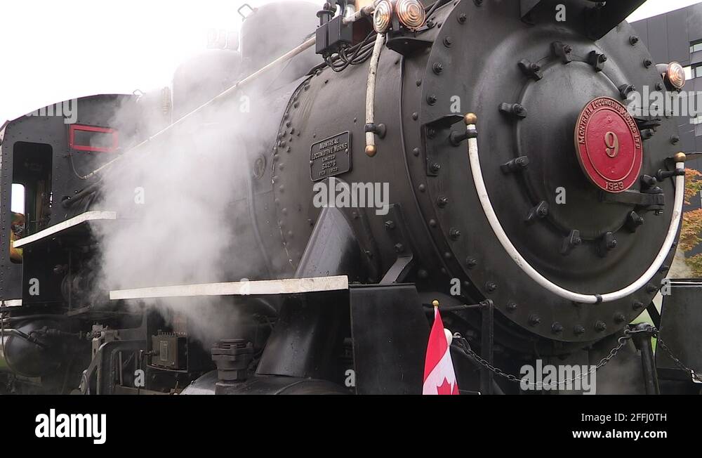 Waterloo central railway heritage steam locomotive powered train Stock ...