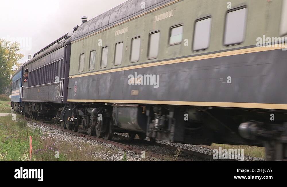 Waterloo central railway heritage steam locomotive powered train Stock ...