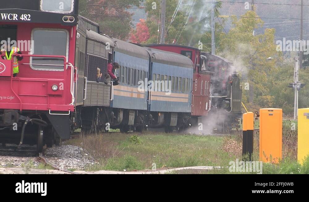 Waterloo central railway heritage steam locomotive powered train Stock ...