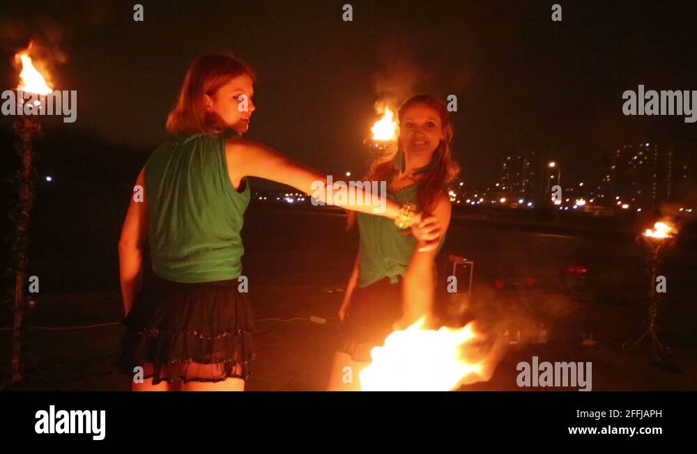 Girls with fire torches Stock Videos & Footage - HD and 4K Video Clips ...