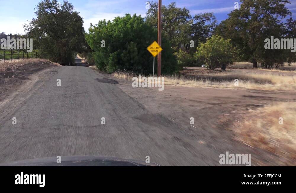 One car back view country lane Stock Videos & Footage - HD and 4K Video ...