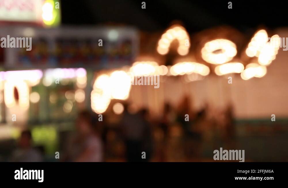 Ferris fairground attraction merry go round carousel rides Stock Videos ...