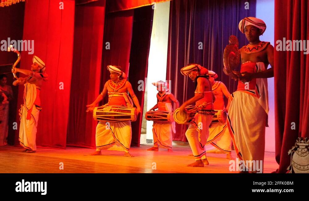 Magul Bera, Kandyan Dancers. The blowing of the Conch shell and ...