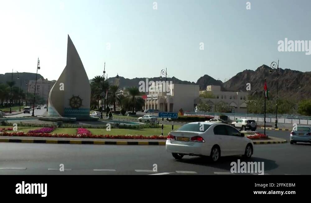 Arabia Orient Oman sultanate city of Muttrah (Matrah) 040 roundabout ...