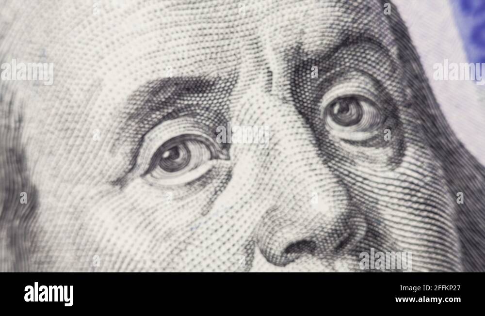 President of America Ben Franklin close-up on the new one hundred ...