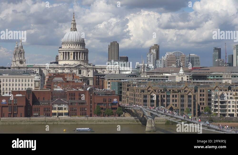 London millennium footbridge river thames Stock Videos & Footage - HD ...