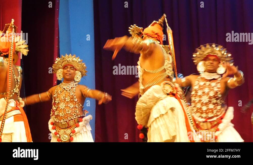 Ves Natuma dance Kandyan Dancers Sri Lanka Stock Video Footage - Alamy