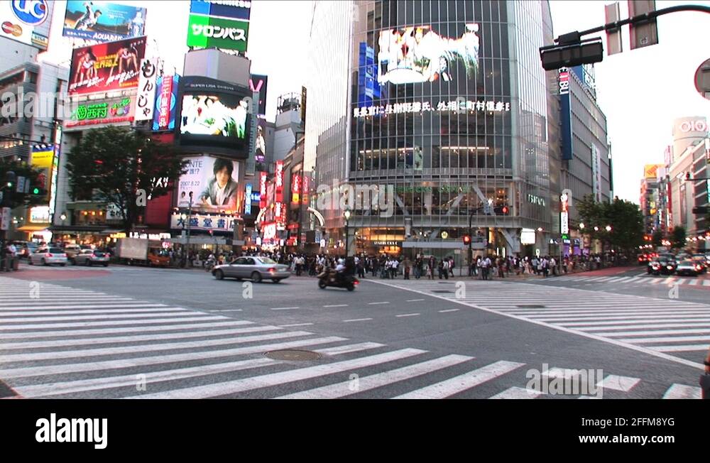 Tokyo Shibuya Crossing. The most Famous intersection. Japan Stock Video ...