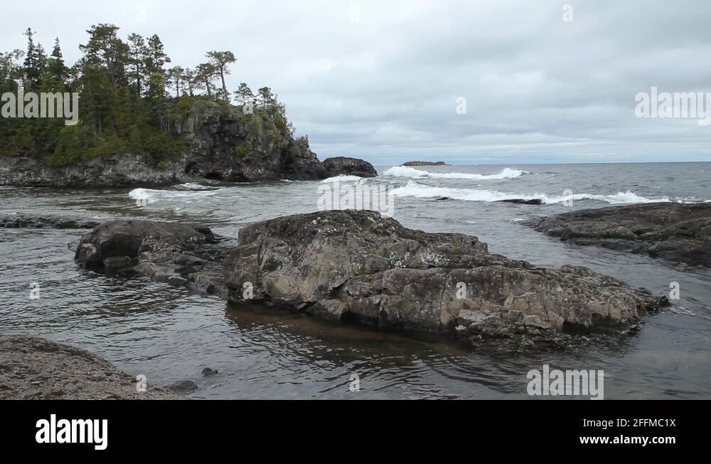 Lake superior canada rocks Stock Videos & Footage - HD and 4K Video ...