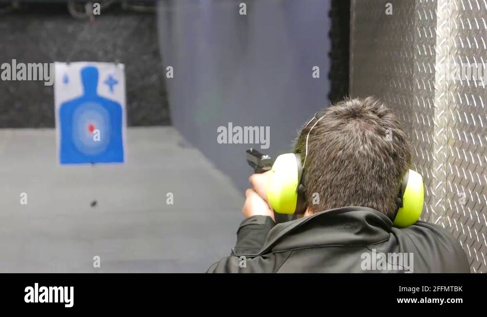 Man practice shooting at gun range Stock Videos & Footage - HD and 4K ...
