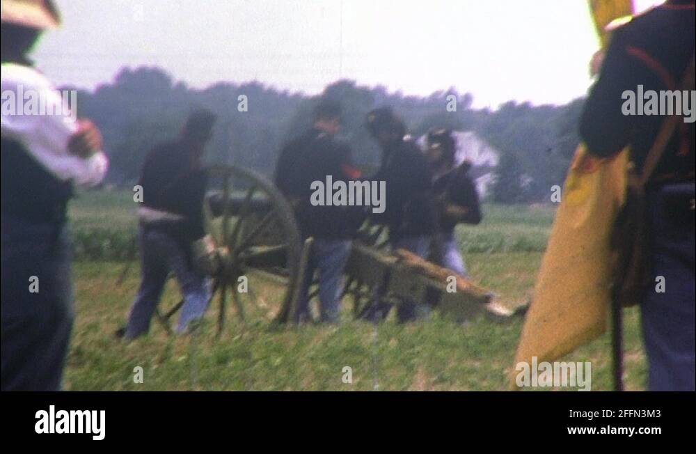 ARTILLERY FIRE Cannon American Civil War 1860 Vintage Film Home Movie ...