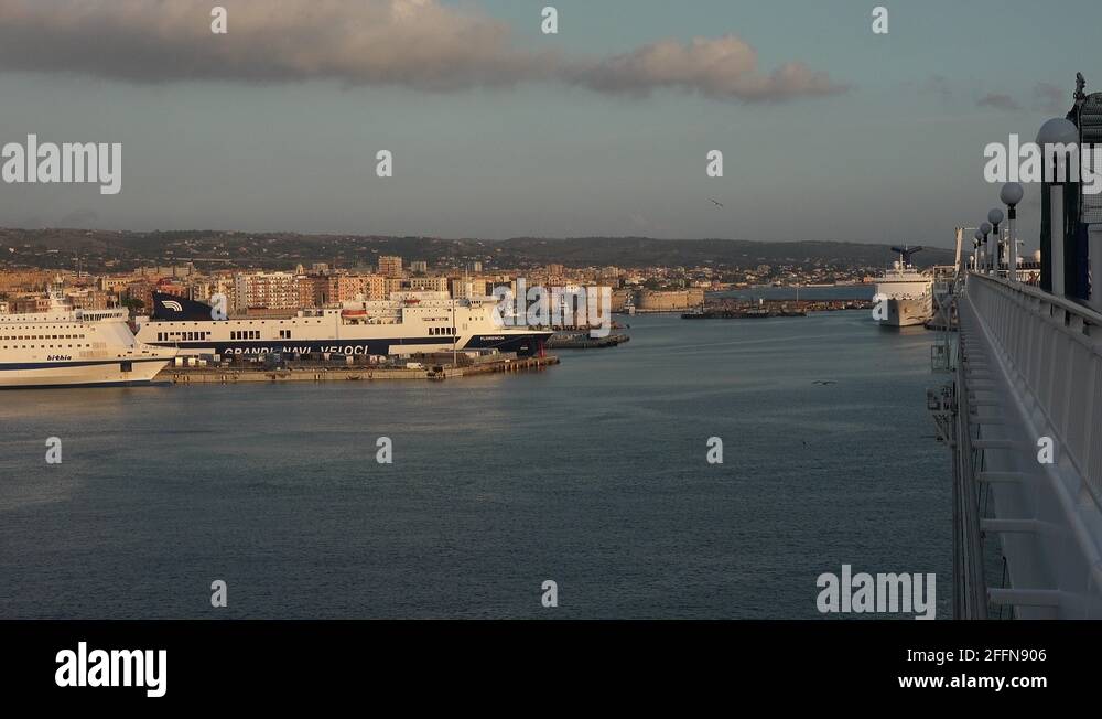 Rome Italy Ferry cruise ship Civitavecchia Port 4K 047 Stock Video ...