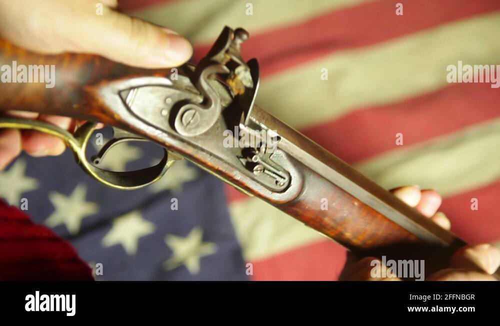 American patriot holding musket rifle Stock Videos & Footage - HD and ...