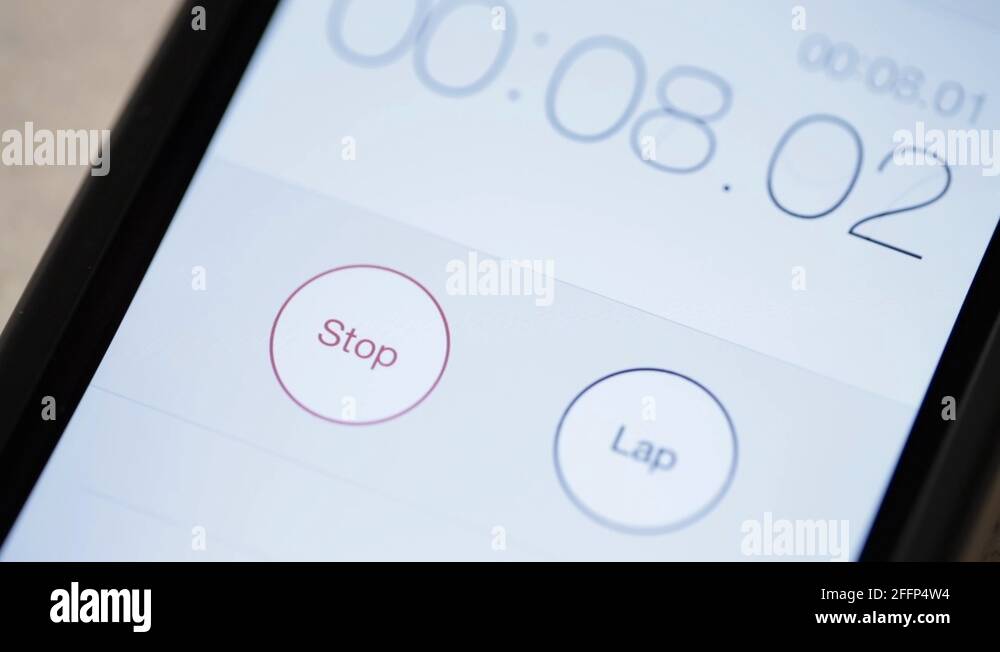 Smartphone Stopwatch Start-Stop Stock Video Footage - Alamy