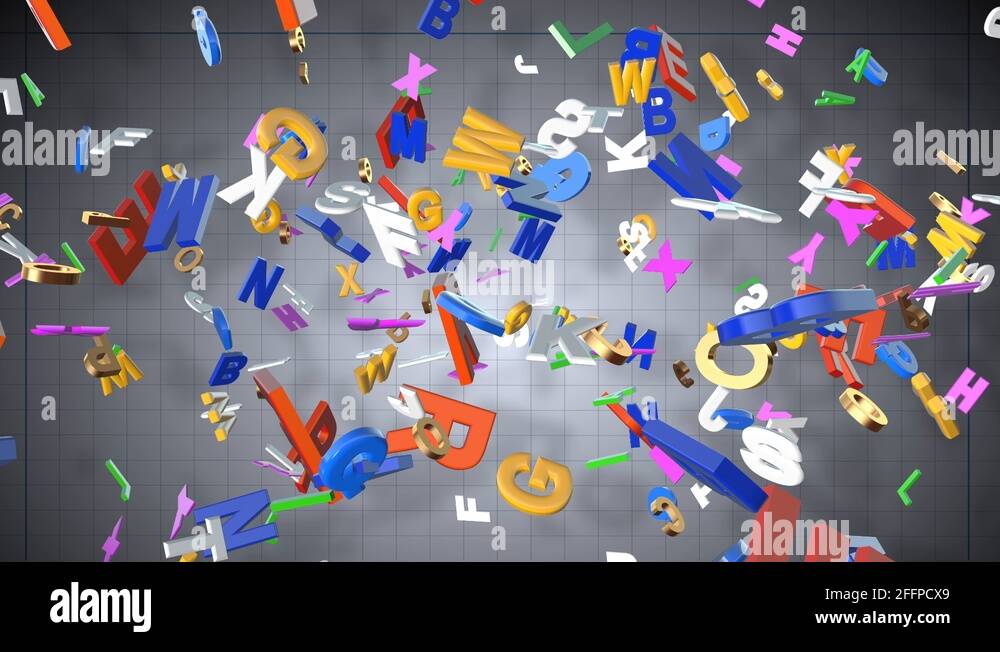 Font letter floating in the space Stock Video Footage - Alamy