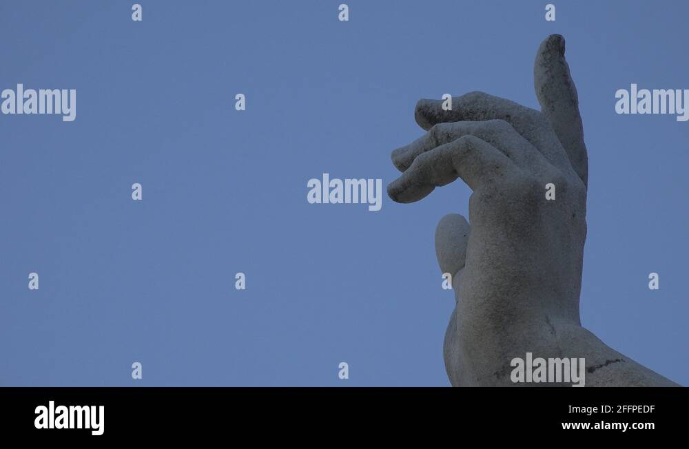 Statue hand raise blue sky sculpture symbol artwork concrete finger ...