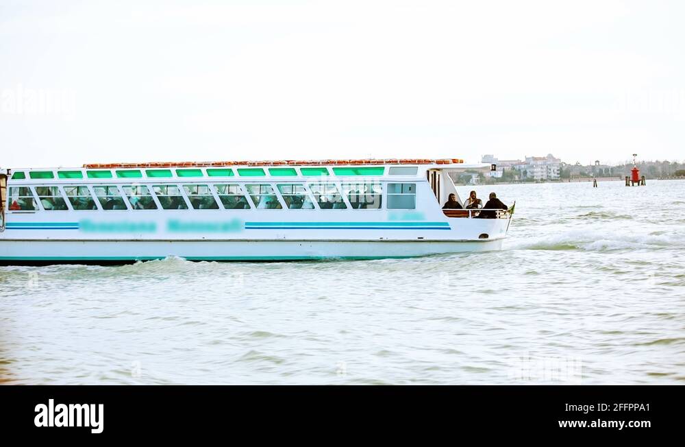 Tourist boat cruising on sea Stock Video Footage - Alamy