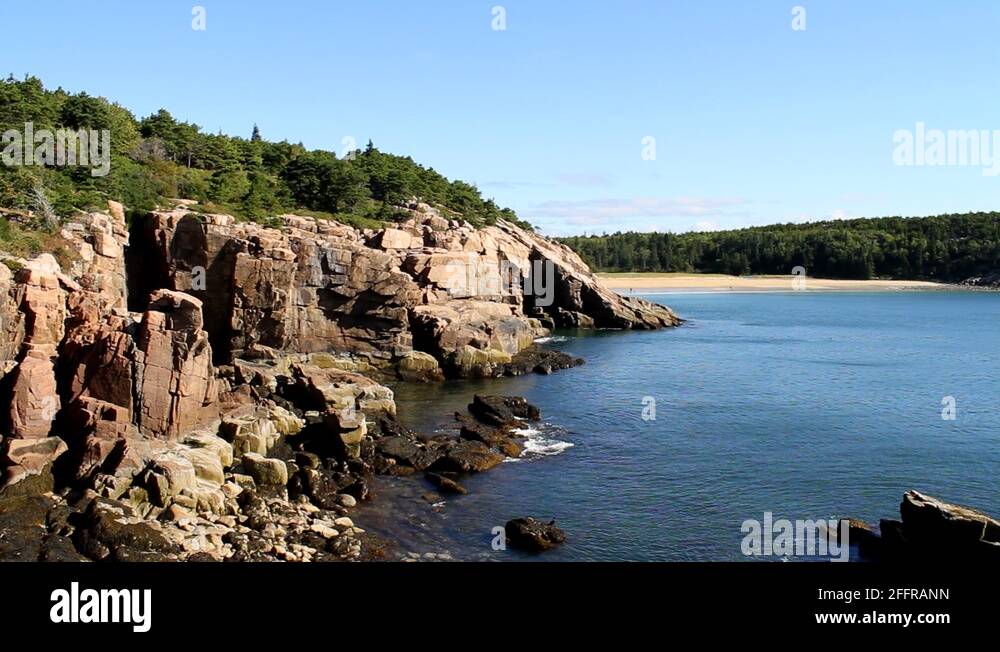 Acadia National Park Cliffs Stock Video Footage - Alamy