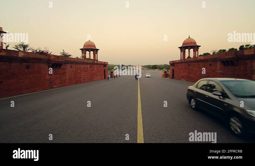 Delhi's Rajpath, connecting the Rashtrapati Bhavan to the National ...