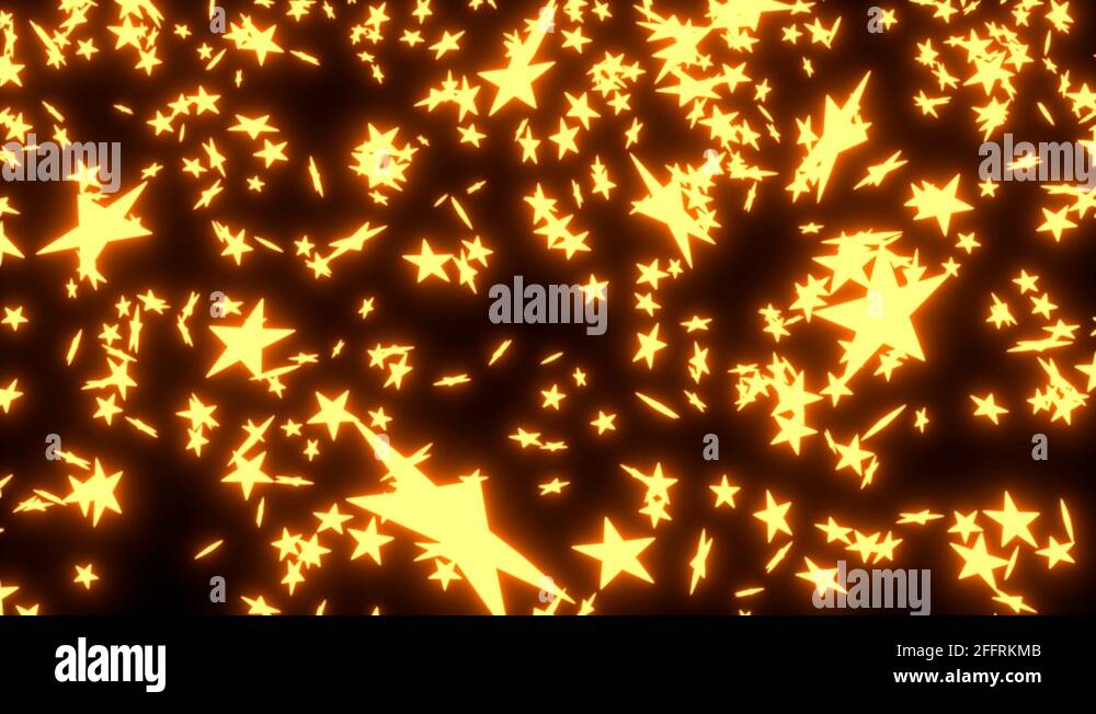 Animated falling neon orange stars Stock Video Footage - Alamy