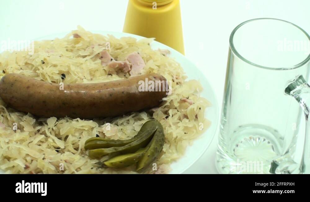 German beer sausage sauerkraut Stock Videos & Footage - HD and 4K Video ...