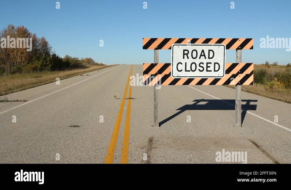 Road closed warning sign diversion Stock Videos & Footage - HD and 4K ...