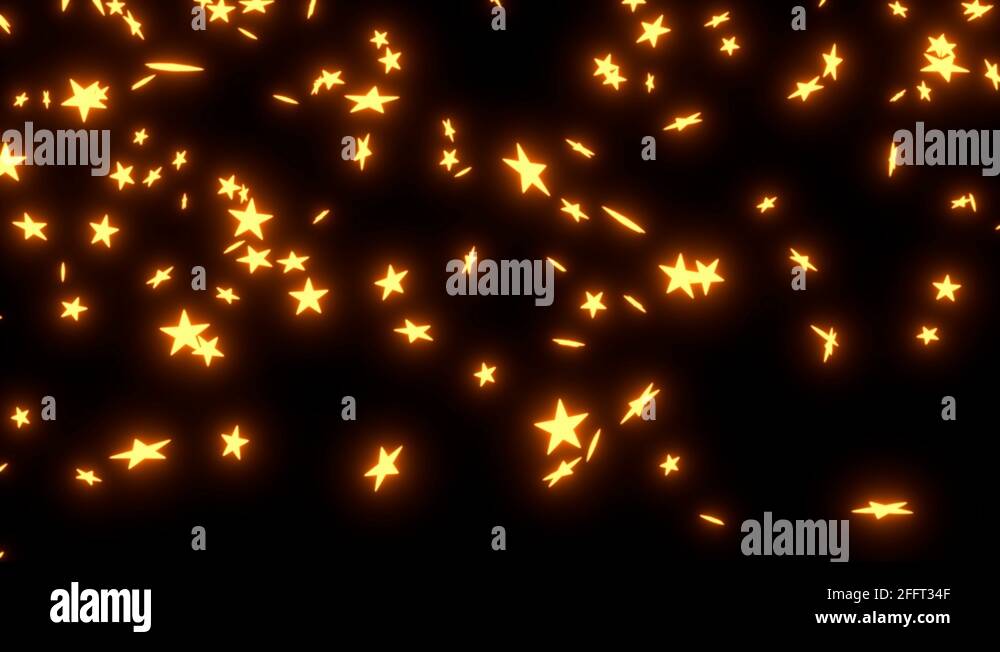 Animated falling neon orange stars 2 Stock Video Footage - Alamy